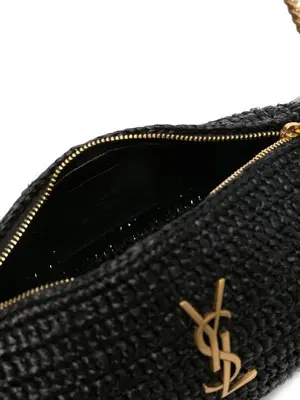 Saint Laurent Small Sade Raffia Shoulder Bag