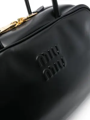 Miu Miu Logo-embossed Leather Shoulder Bag