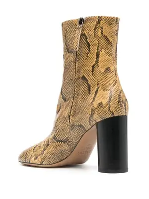 Isabel Marant Étoile Labee 90mm Leather Boots - Yellow