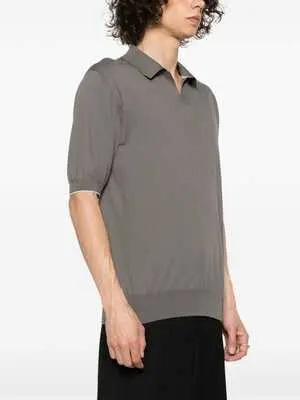 CRUCIANI Fine-ribbed Polo Shirt