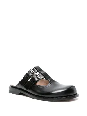 Loewe Campo Leather Mary Jane Mules - Black