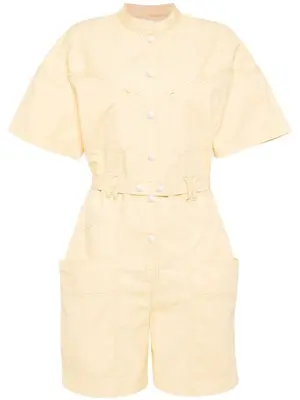 MARANT ETOILE Kiara Cotton Playsuit - Yellow