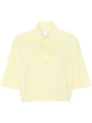 Bottega Veneta Piqué-weave Cropped Polo Shirt