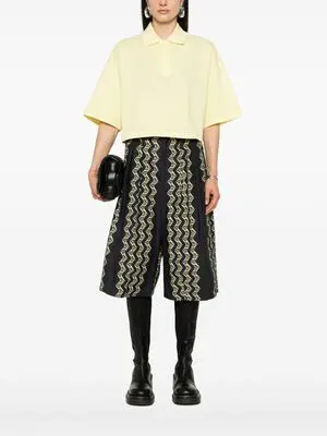 Bottega Veneta Piqué-weave Cropped Polo Shirt