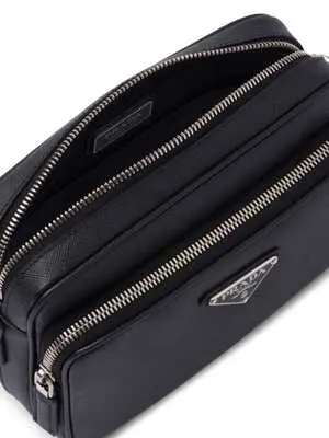 Prada Saffiano Leather Shoulder Bag - Black