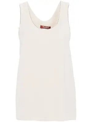 Max Mara Crystal-embellished Top