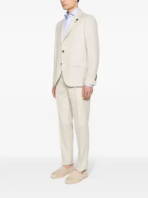 LARDINI Pinstriped Lightweight-wool Suit - Neutrals