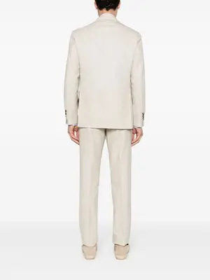 LARDINI Pinstriped Lightweight-wool Suit - Neutrals