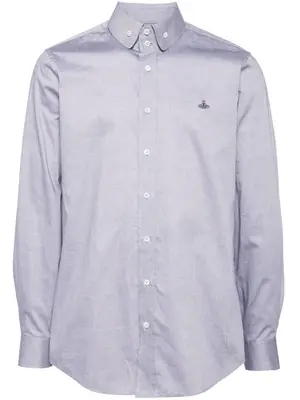 VIVIENNE WESTWOOD Embroidered-orb Cotton Shirt