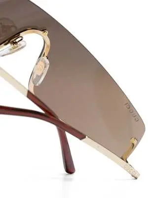 Gucci Square G Motif Sunglasses - Gold