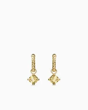 David Yurman Micro Chatelaine® Drop Earrings In 18k Yellow Gold With Stone - Champagne Citrine