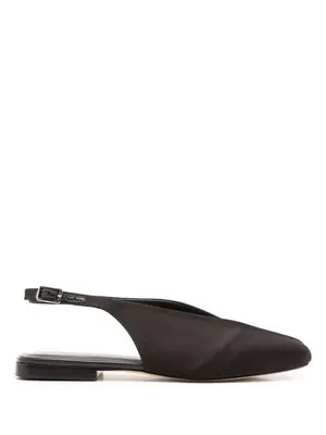 STUDIO CHOFAKIAN Square-toe Leather Pumps