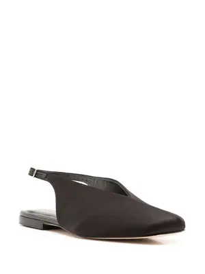 STUDIO CHOFAKIAN Square-toe Leather Pumps