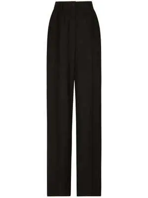 Dolce & Gabbana Pressed-crease Palazzo Pants - Black