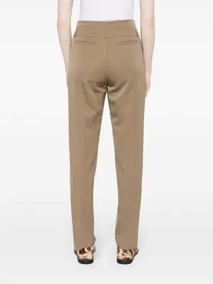 Max Mara Tapered Trousers With Dart Detailing - Brown