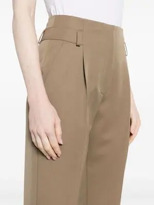 Max Mara Tapered Trousers With Dart Detailing - Brown
