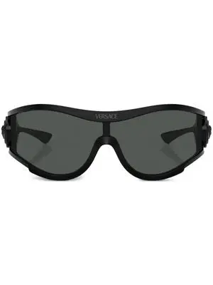 Versace Medusa Plaque Pilot Sunglasses - Black