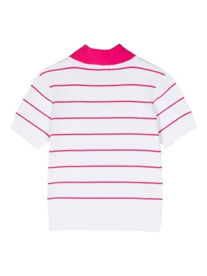 Dsquared2 Striped Cropped Polo Top