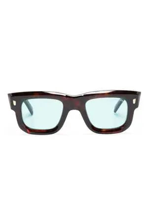 CUTLER & GROSS Tortoiseshell Square Frame Sunglasses - Brown