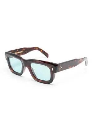 CUTLER & GROSS Tortoiseshell Square Frame Sunglasses - Brown