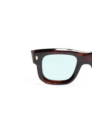 CUTLER & GROSS Tortoiseshell Square Frame Sunglasses - Brown