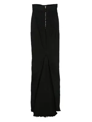 Rick Owens Dirt Pillar Denim Maxi Skirt - Black