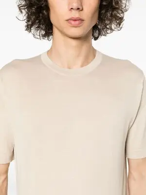 John Smedley Fine-knit Cotton T-shirt - Neutrals