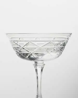 Prada Champagne Coupe Glass Triangles