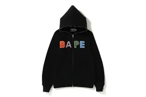 A BATHING APE Applique Full Zip Hoodie - Black