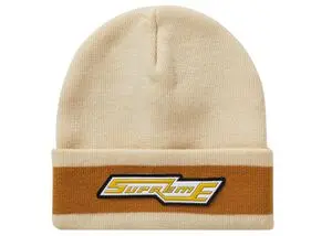 Supreme Cuff Stripe Beanie - Natural