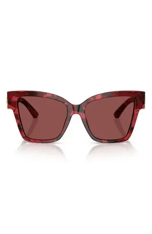 Dolce & Gabbana 54mm Gradient Square Sunglasses - Pearl Havana Red/dark Violet