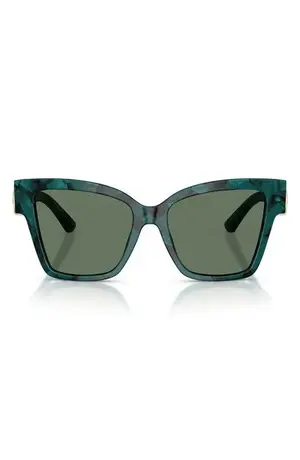 Dolce & Gabbana 54mm Gradient Square Sunglasses - Pearl Havana/dark Green