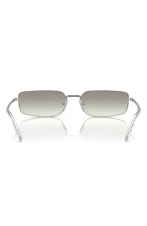 Prada 59mm Rectangle Sunglasses - Silver