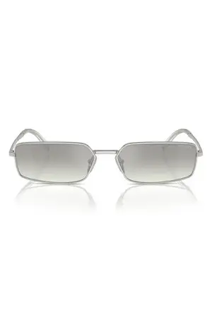 Prada 59mm Rectangle Sunglasses - Silver