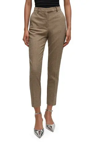 Mango Ankle-length Slim Fit Suit Pants - Green
