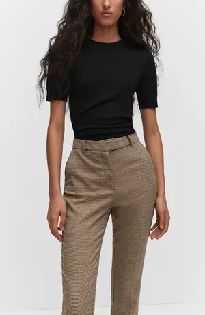 Mango Ankle-length Slim Fit Suit Pants - Green