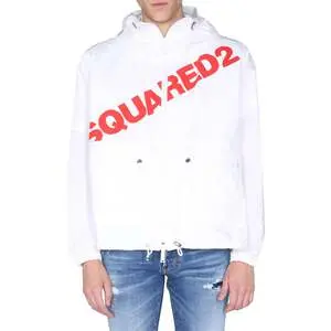 Dsquared2 Logo Hooded Windbreaker - White