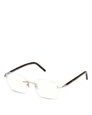 TOM FORD Rectangular Blue Light Glasses - Gold
