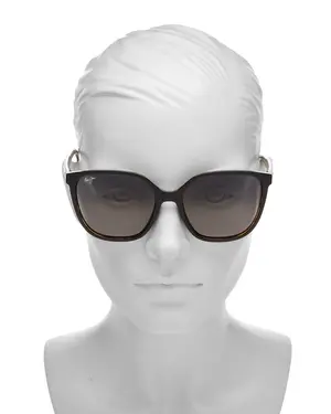 Maui Jim Polarized Round Sunglasses, 57mm