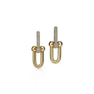 Tiffany & Co. HardWear Large Link Earrings Yellow Gold