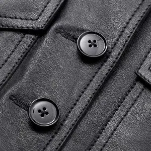 ME+EM Fitted Washed Leather Utility Jacket