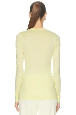 Wardrobe.NYC Fitted Long Sleeve Tee - Lemon