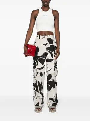 Liu Jo Abstract Print Cargo Trousers