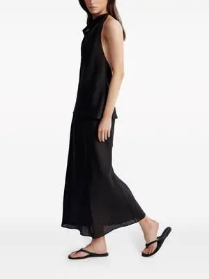 12 STOREEZ High-waisted Linen Skirt