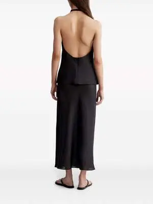 12 STOREEZ High-waisted Linen Skirt