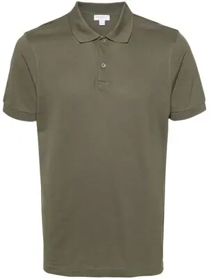 Sunspel Cotton Polo Shirt - Green