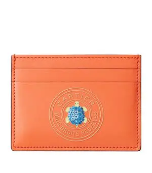 Cartier Leather Characters Card Holder - Orange | Editorialist