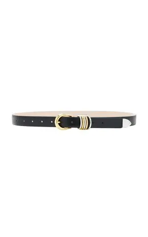 DEHANCHE Hollyhock Leather Belt - Black