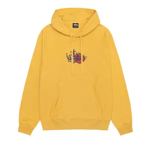 StÜssy Pigment Dyed Mosaic Dragon Hoodie - Yellow