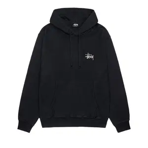 StÜssy Pigment Dyed Built Tough Hoodie - Black